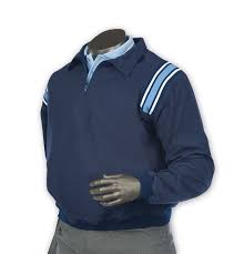 Softball Umpire Jacket - Navy with Powder Blue & White Trim